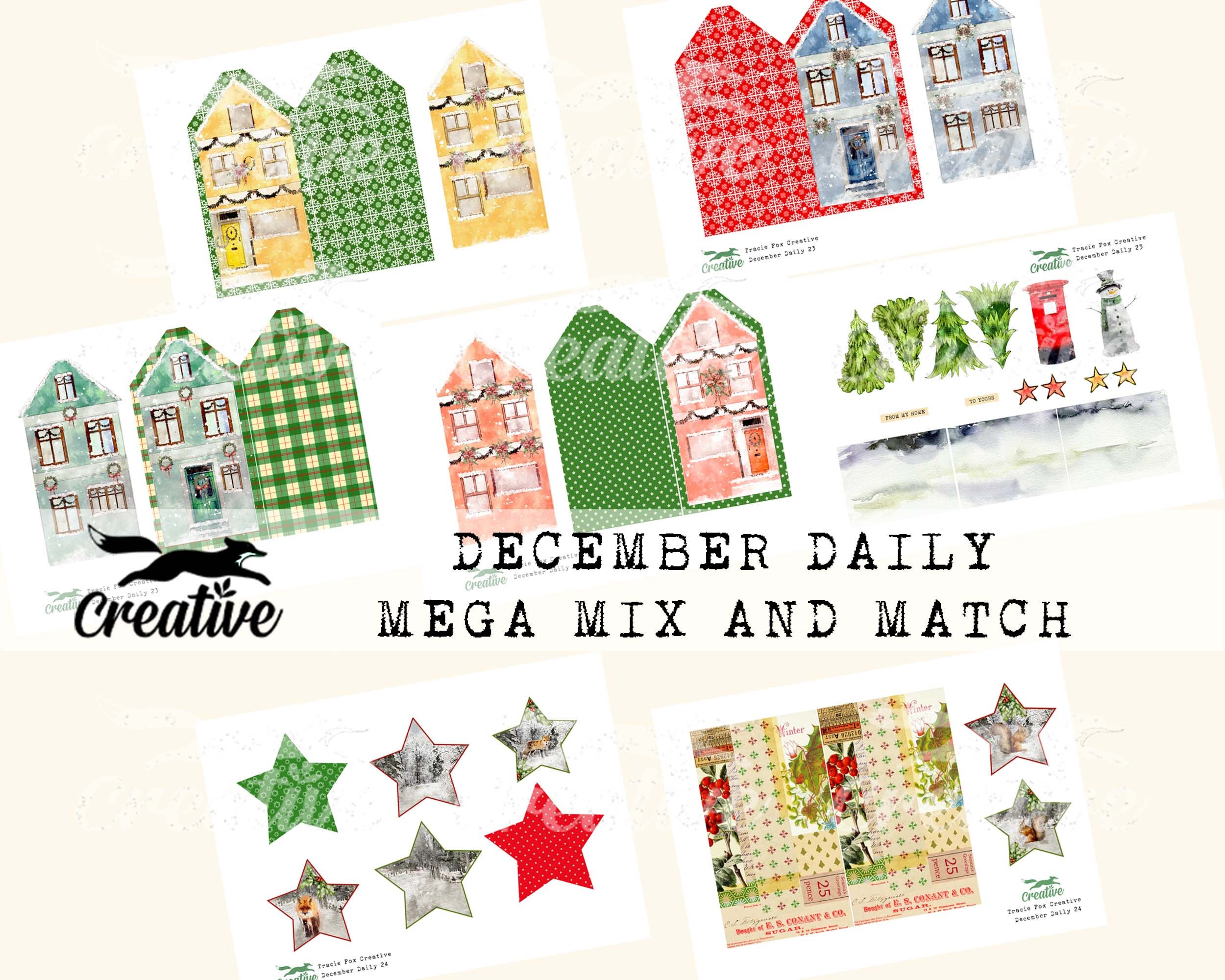 2021 December Daily Mega Mix and Match Christmas Digital Kit - Etsy