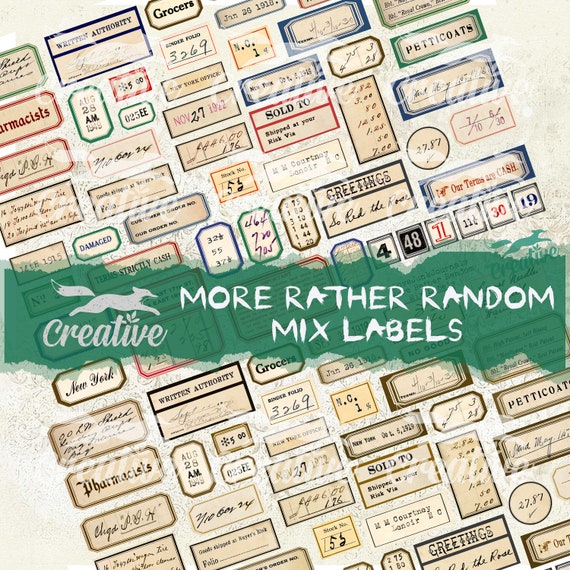 MORE Rather Random Mix Labels Digital Kit. DIGI21 28 - Etsy Canada
