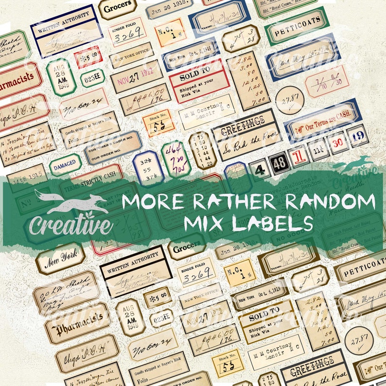 MORE Rather Random Mix Labels Digital Kit. DIGI21 28 - Etsy Canada