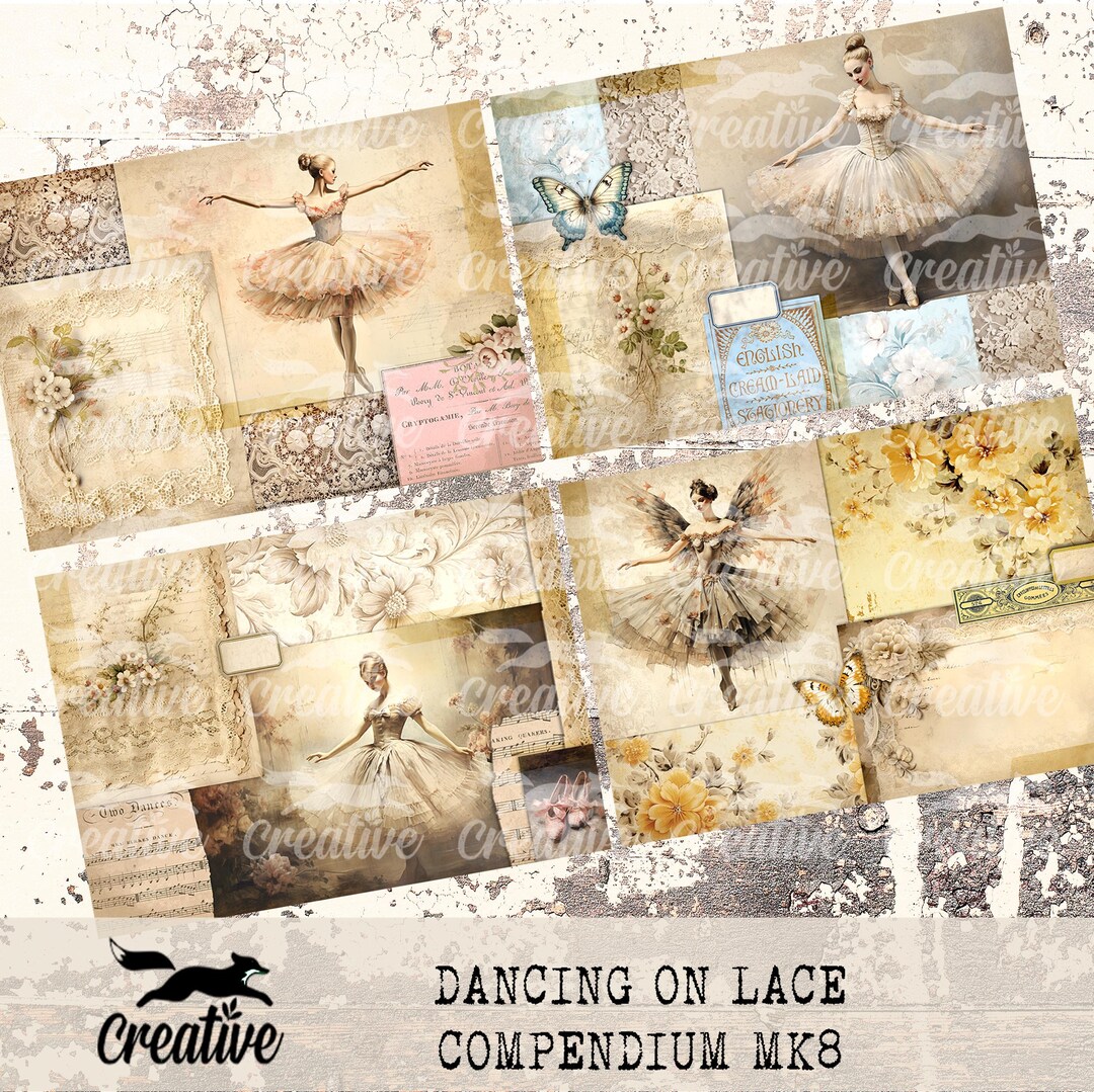 COMPENDIUM Dancing on Lace MK8, Digital Journal, Printable Scrapbooking ...