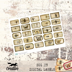 BUG IT! Digital Labels, Printable Entomology Journal/scrapbooking Kit ...