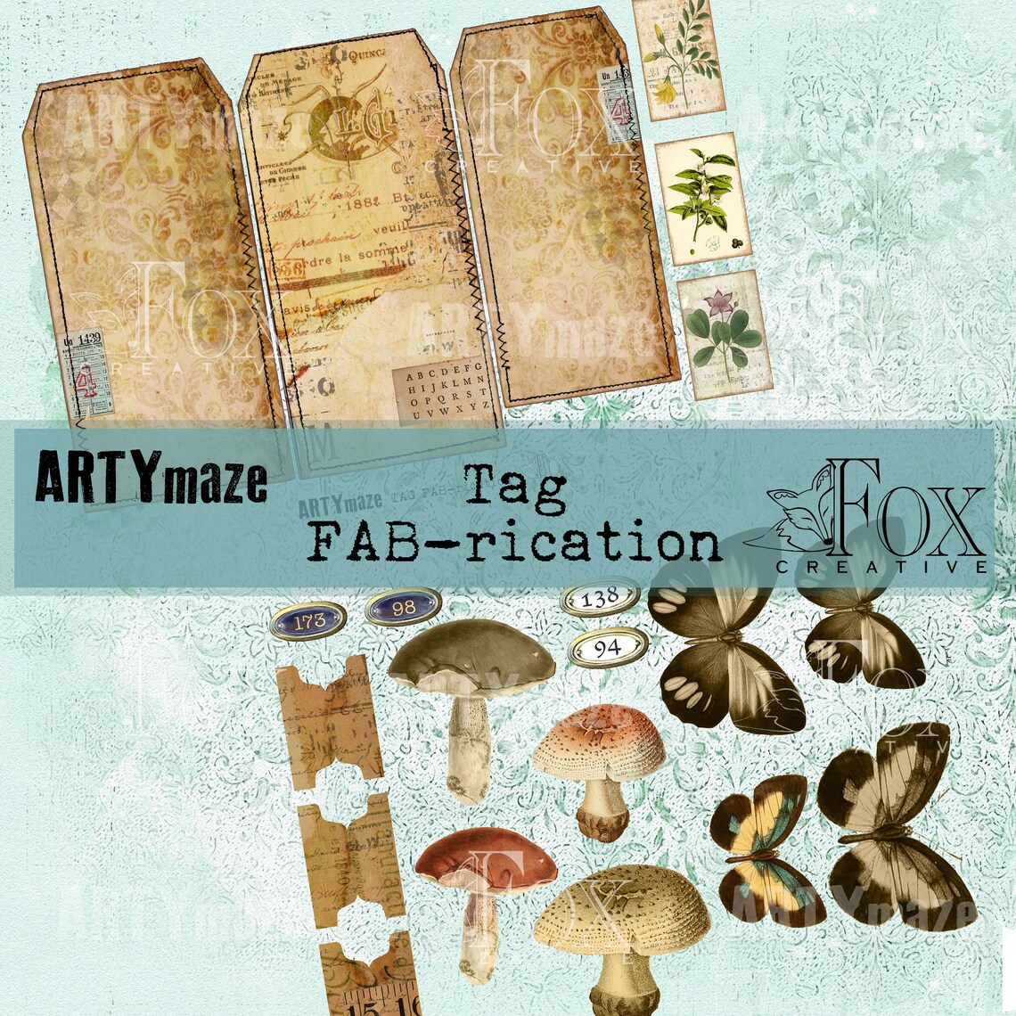 Tag Fab-rication: a Layered Tag Digital Kit COLAB20 02 - Etsy