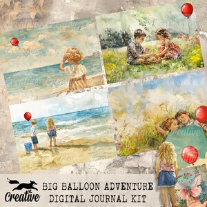 The BIG BALLOON Adventure, Digital Journal/scrapbooking Kit DIGI24 29 ...