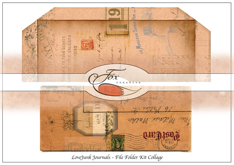 Vintage Collage Digital File Folder Kit DIGI19 72 - Etsy Canada