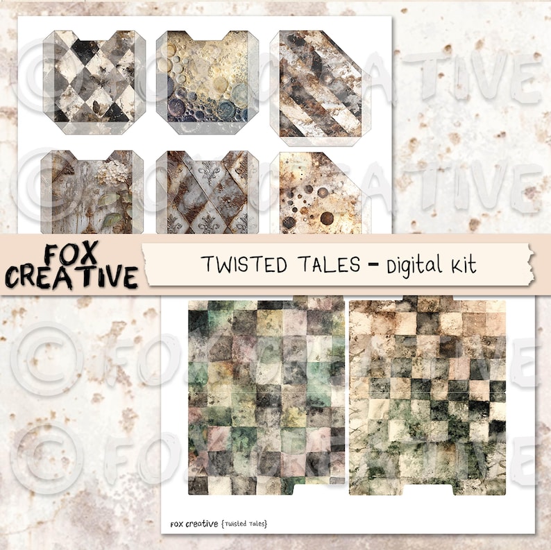 Twisted Tales Mini Junk Journal Kit, Grimm Fairytale Printable, Fantasy ...