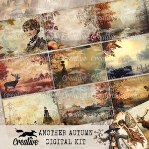 ANOTHER AUTUMN: Digital Journal Kit, Autumn Themed Scrapbooking Digital ...
