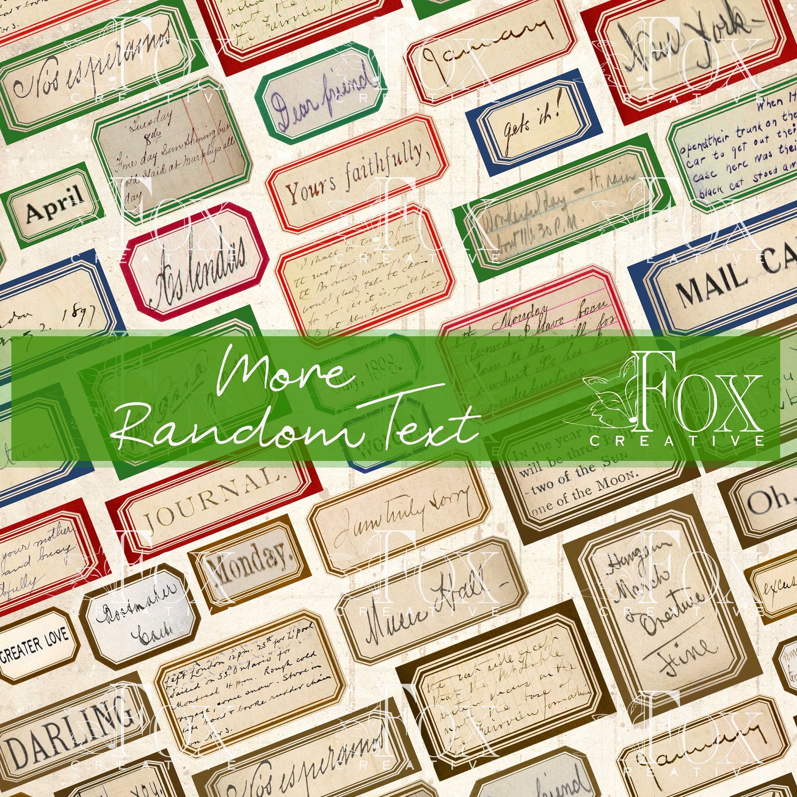 More Random Text Labels Digital Kit DIGI20 16 - Etsy