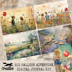 The BIG BALLOON Adventure, Digital Journal/scrapbooking Kit DIGI24 29 ...