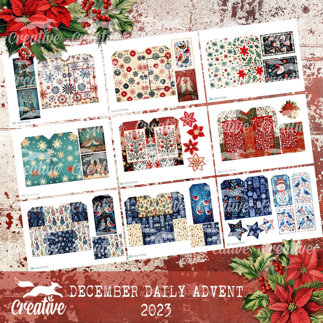 2023 DECEMBER DAILY ADVENT, Christmas Digital Journal Kit, Printable ...