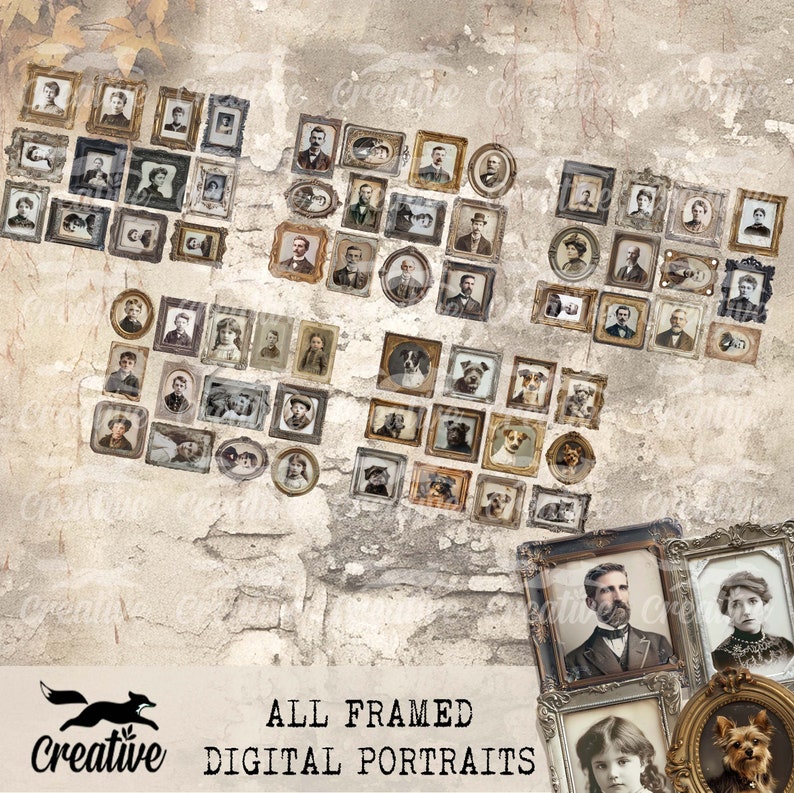 ALL FRAMED, Digital Framed Portraits for Journal and Scrapbooking ...