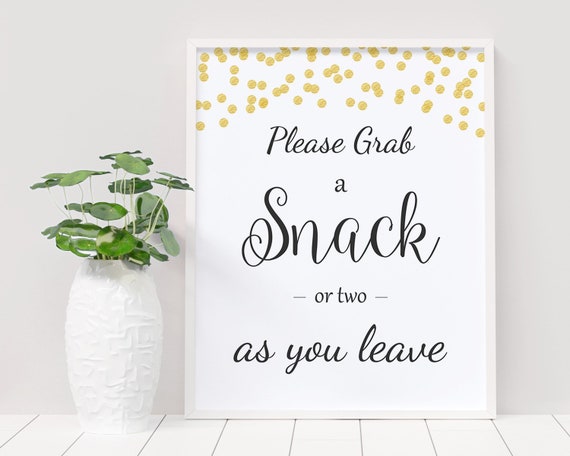 Favors Sign Printable Grab a Snack Signage Favors Please - Etsy