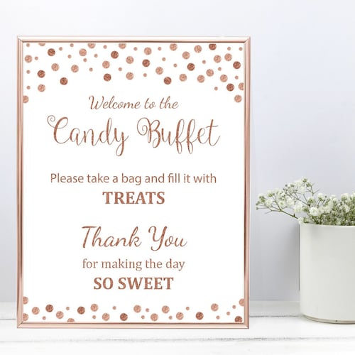 Gold Candy Buffet Sign Candy Bar Sign Grab a Bag of Treat - Etsy