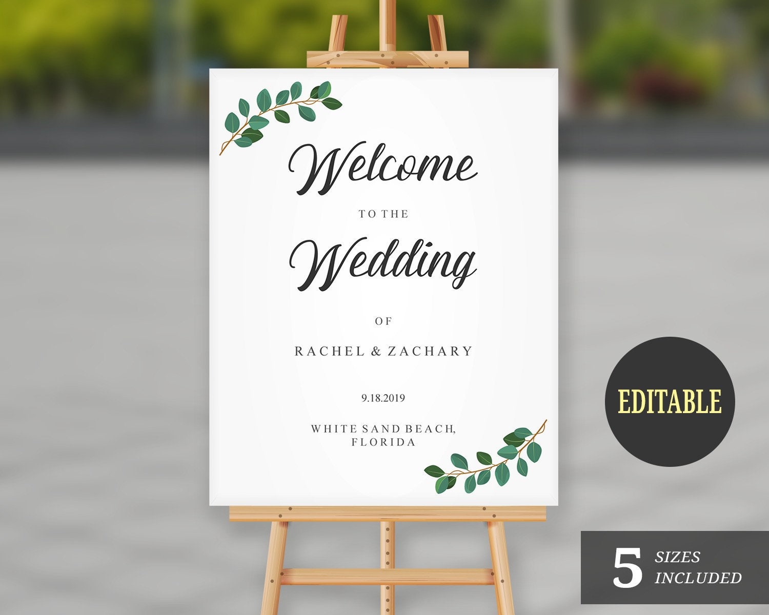 Editable Wedding Sign Template Welcome to the Wedding Sign | Etsy