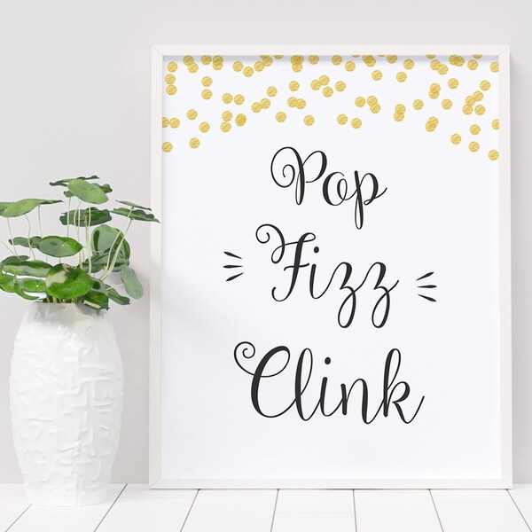 Pop Fizz Clink Sign - Etsy