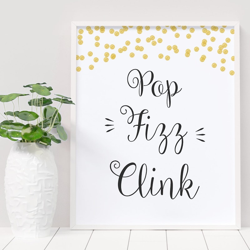 Pop Fizz Clink Sign - Etsy