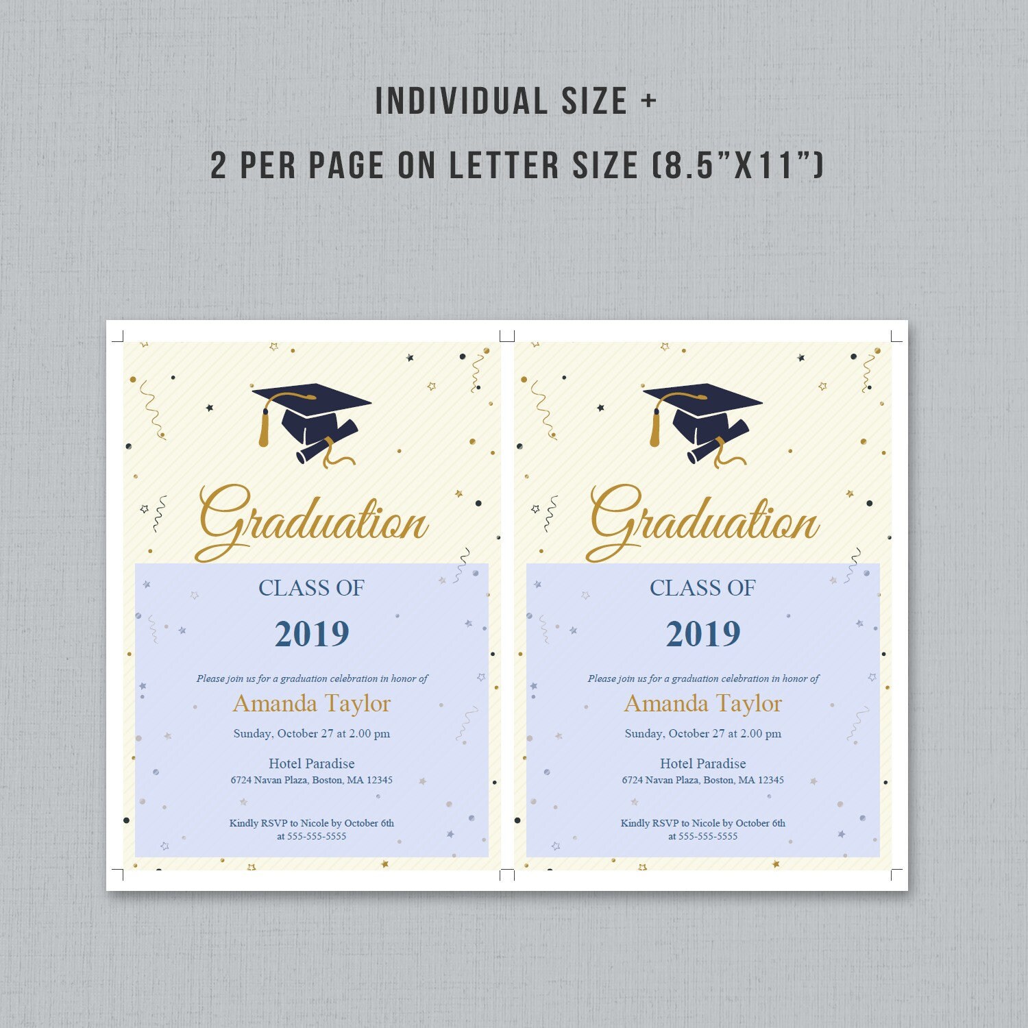 Editable Graduation Party Invitation Template Floral - Etsy