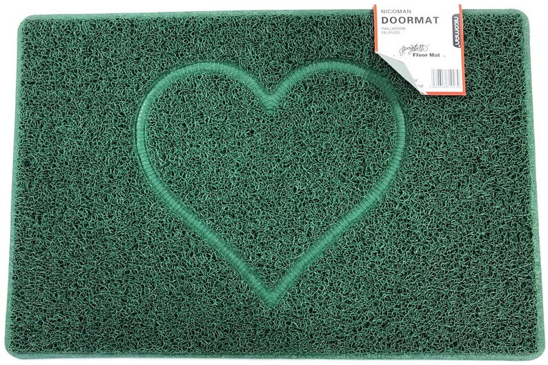 HEART Embossed Door Mat Entrance Welcome Doormat Home | Etsy