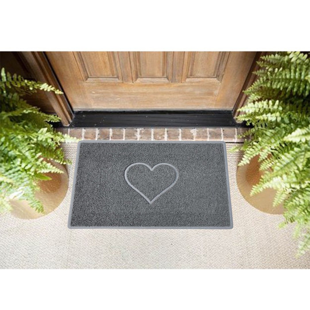 HEART Embossed Door Mat Entrance Welcome Floor Mat - Etsy