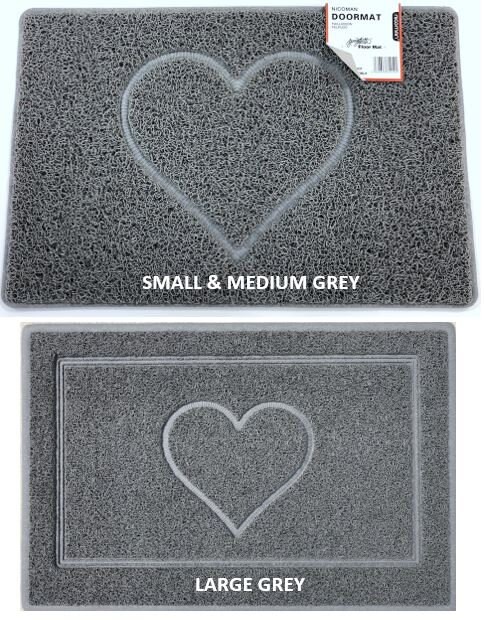 HEART Embossed Door Mat Entrance Welcome Doormat Home | Etsy
