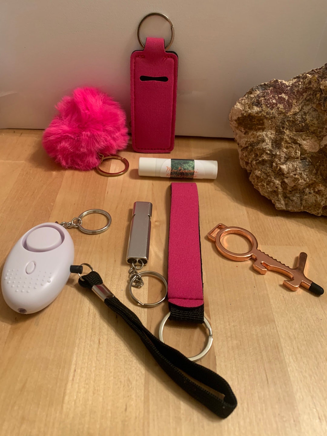 Hikers Essential 10 Piece Safety Kit. Safety Keychain. Personal ...