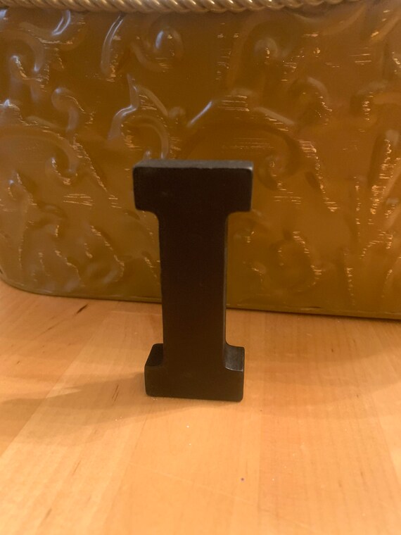 Wood Standing Letters 3 Inch Black LETTER I - Etsy