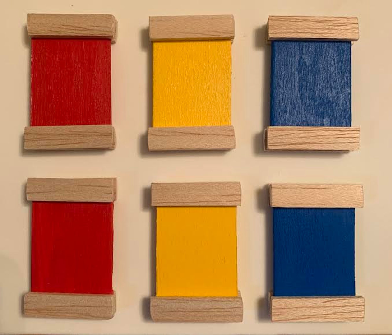 Montessori Color Tablets Box #1 the Primary Colors With Grasp Tabs - Etsy