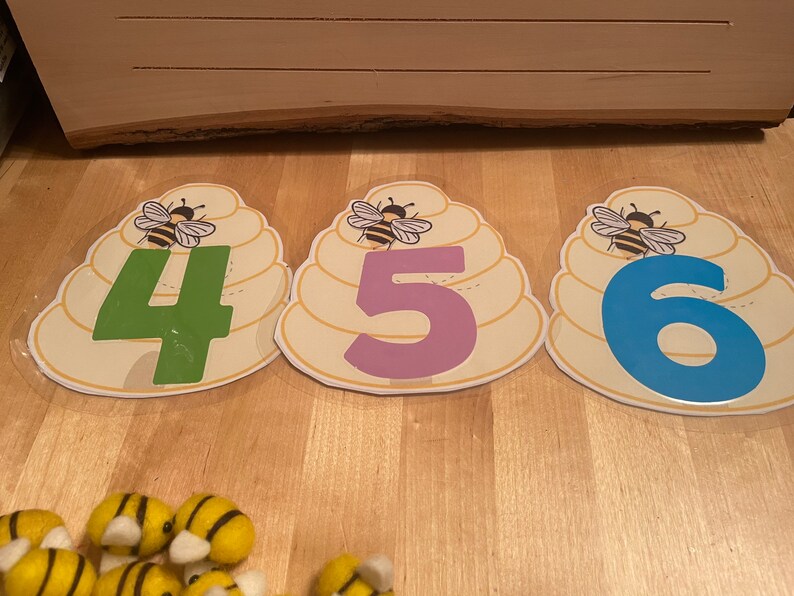 Handmade Felt Bee Counting Set: Montessori Math Learning - Etsy