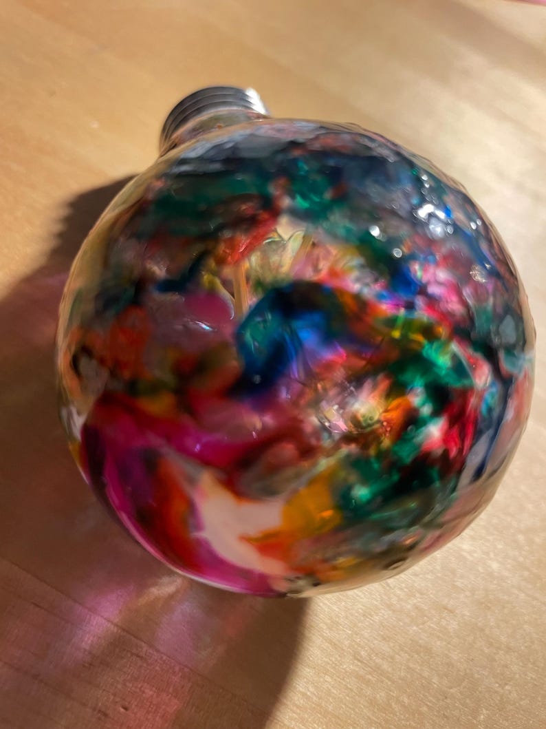 Hand Painted LED Light Bulb: Artistic Accent Lighting - Etsy