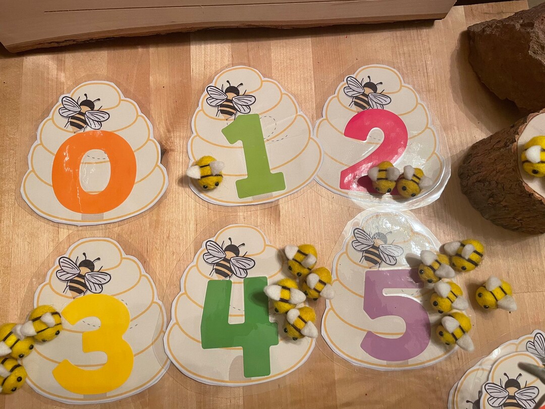 Busy Bees Counting Bees Numeral Set, Number Set for Math and Learning ...