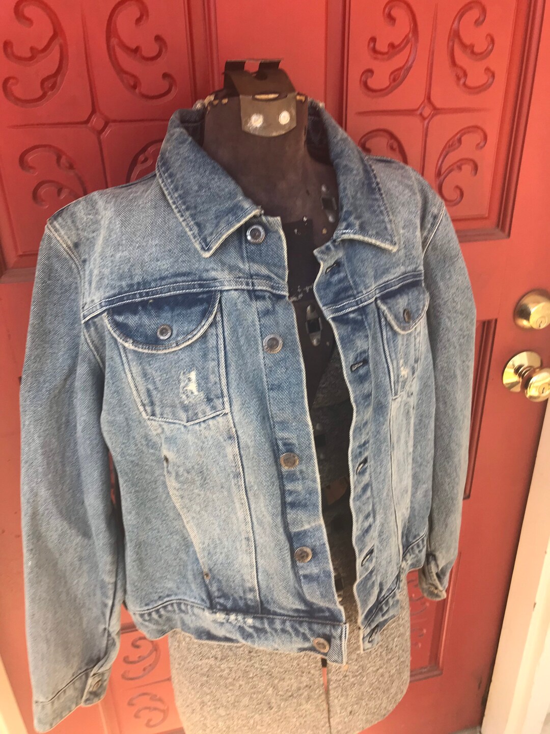 Vintage 90s Girly Jean Jacket Jrs XL Duck Head Cottagecore - Etsy