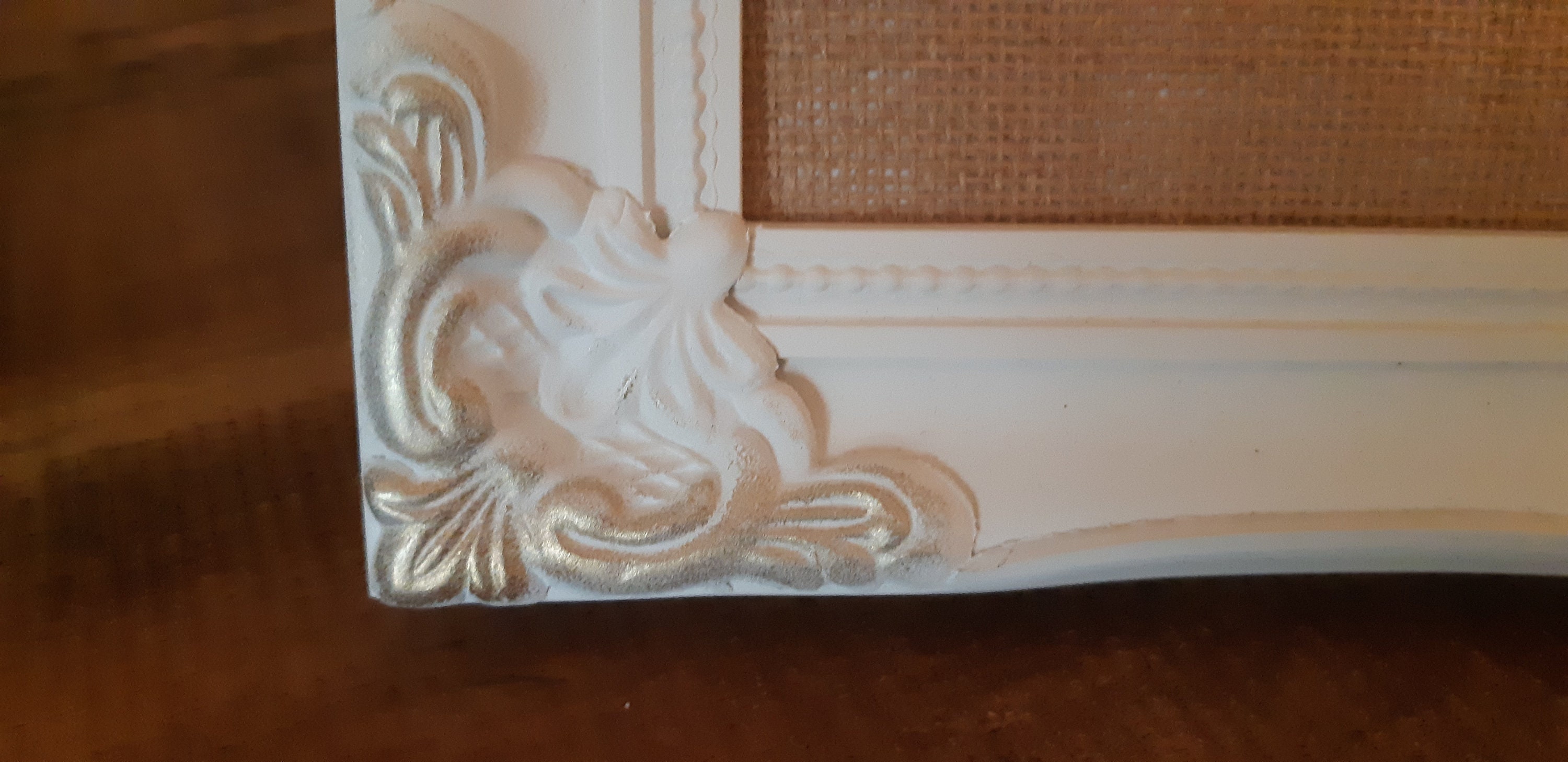 White Rose and Hessian Frame - Etsy