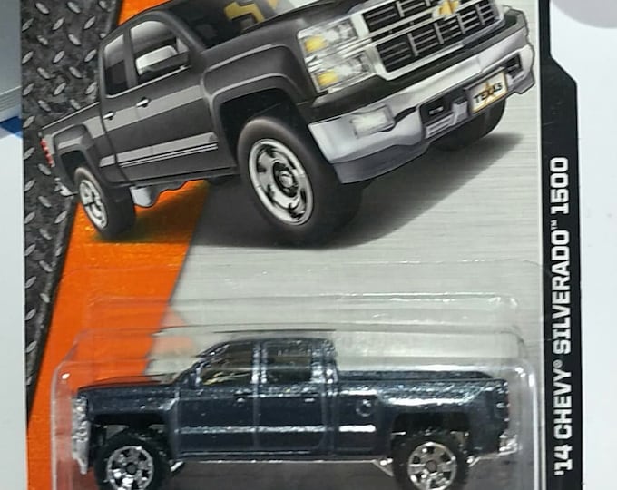 Matchbox Chevy Silverado 1500 Grey MBX Construction Long Card Rare ...