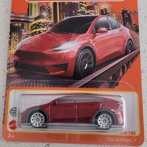 Matchbox Tesla Model Y Dark Red Electric Car Perfect Birthday - Etsy