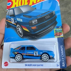 Hot Wheels '84 Audi Sport Quattro Blue Rally Champs Perfect Birthday ...