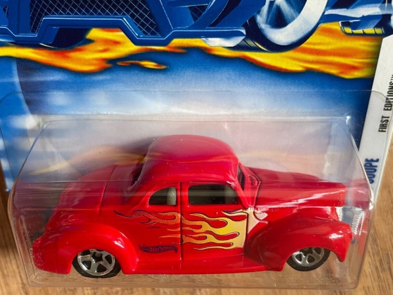 Hot Wheels 40 Ford Coupe Red With Flames 2002 First Editions - Etsy