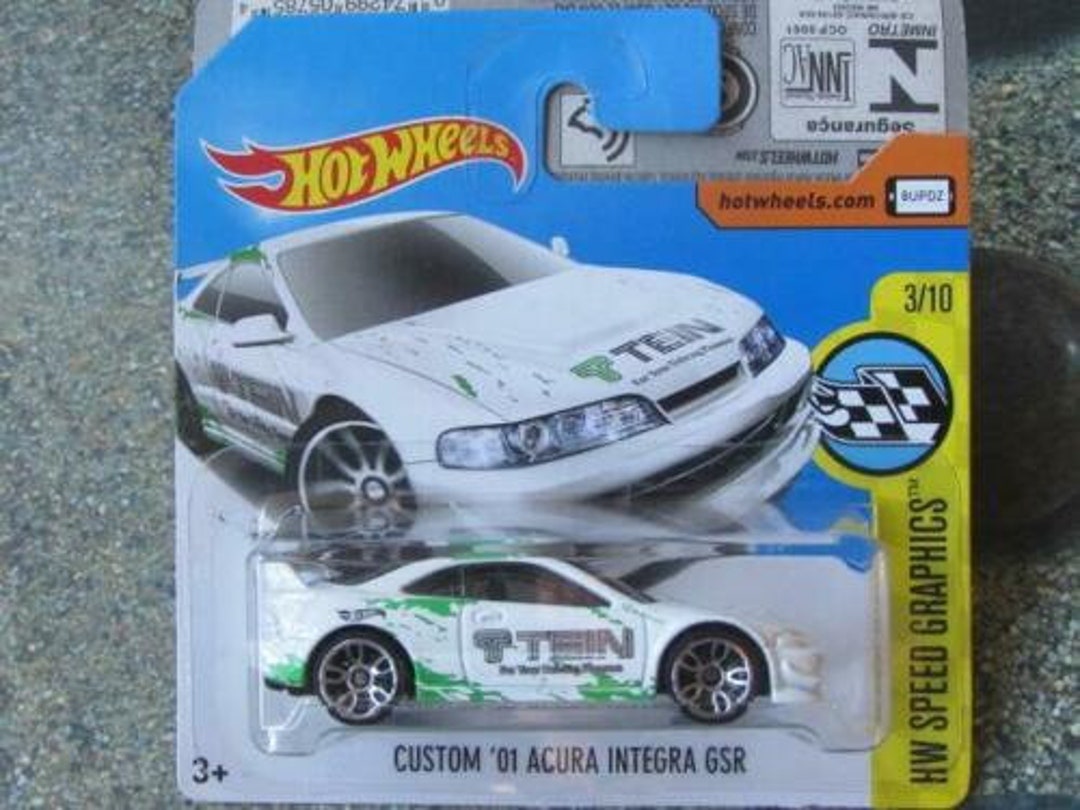 Hot Wheels Custom '01 Acura Integra GSR White HW Speed Graphics Perfect ...