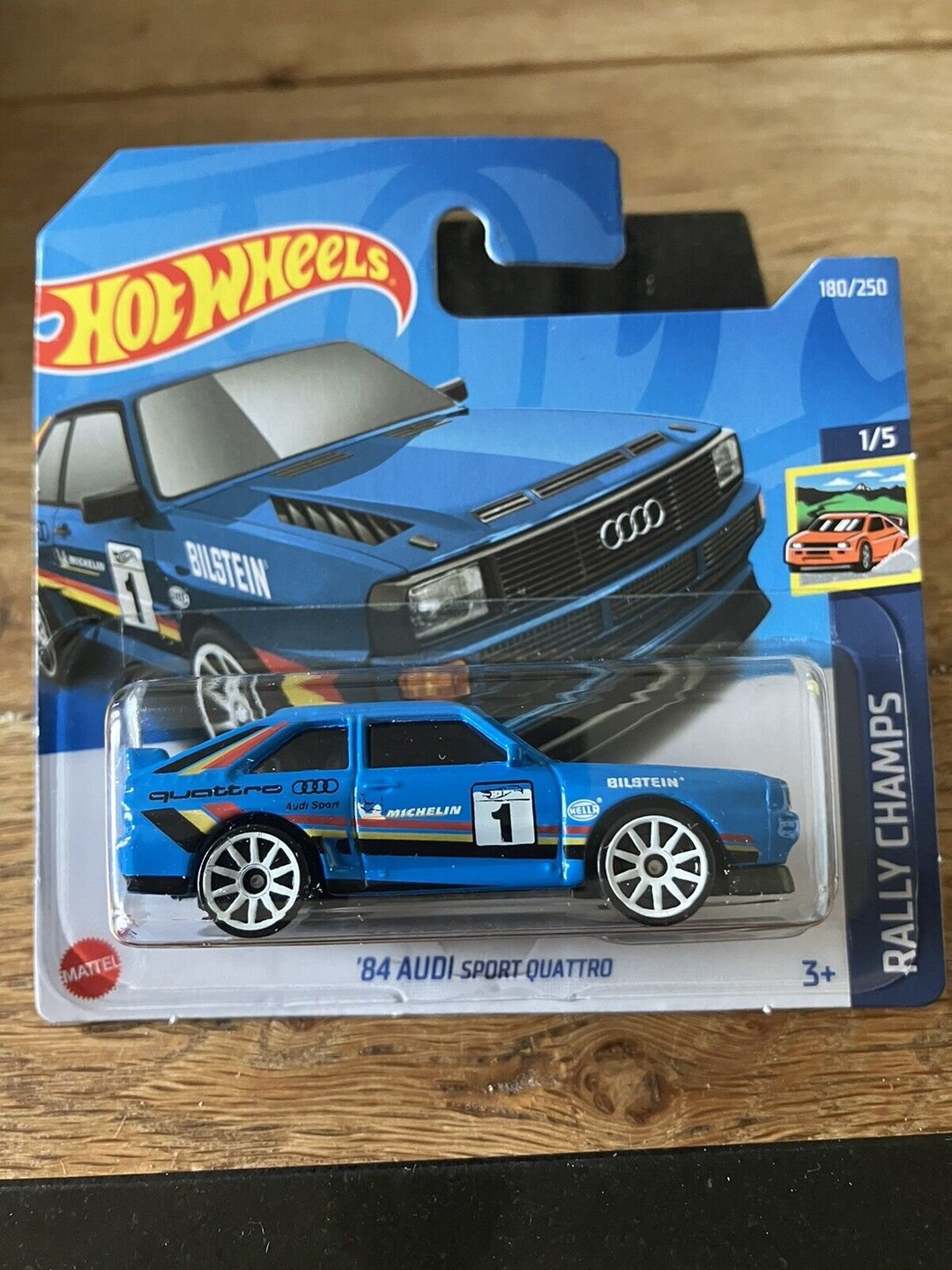 Hot Wheels '84 Audi Sport Quattro Blue Rally Champs Perfect Birthday ...