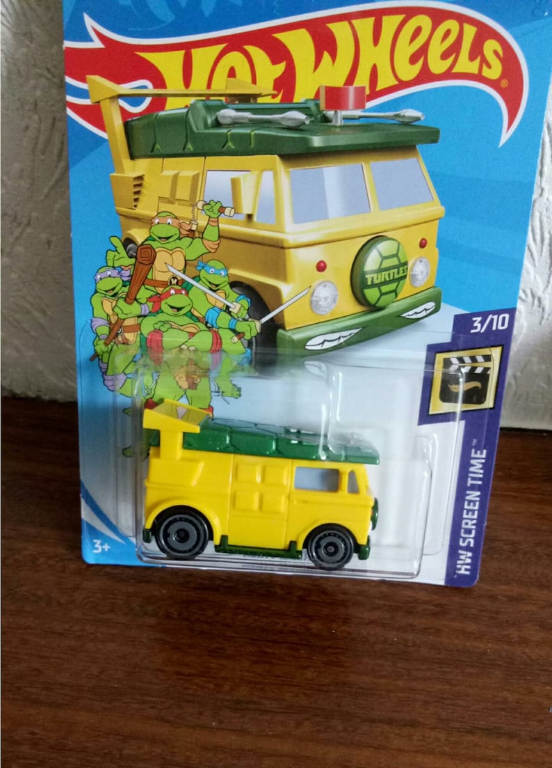 Toys Hot Wheels Party Wagon Yellow HW Screen Time Teenage Mutant Ninja ...