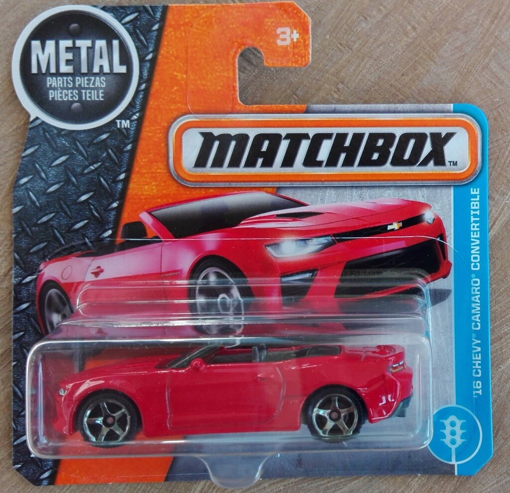 Matchbox Chevy Camaro Convertible Red Metal Long Cardperfect - Etsy