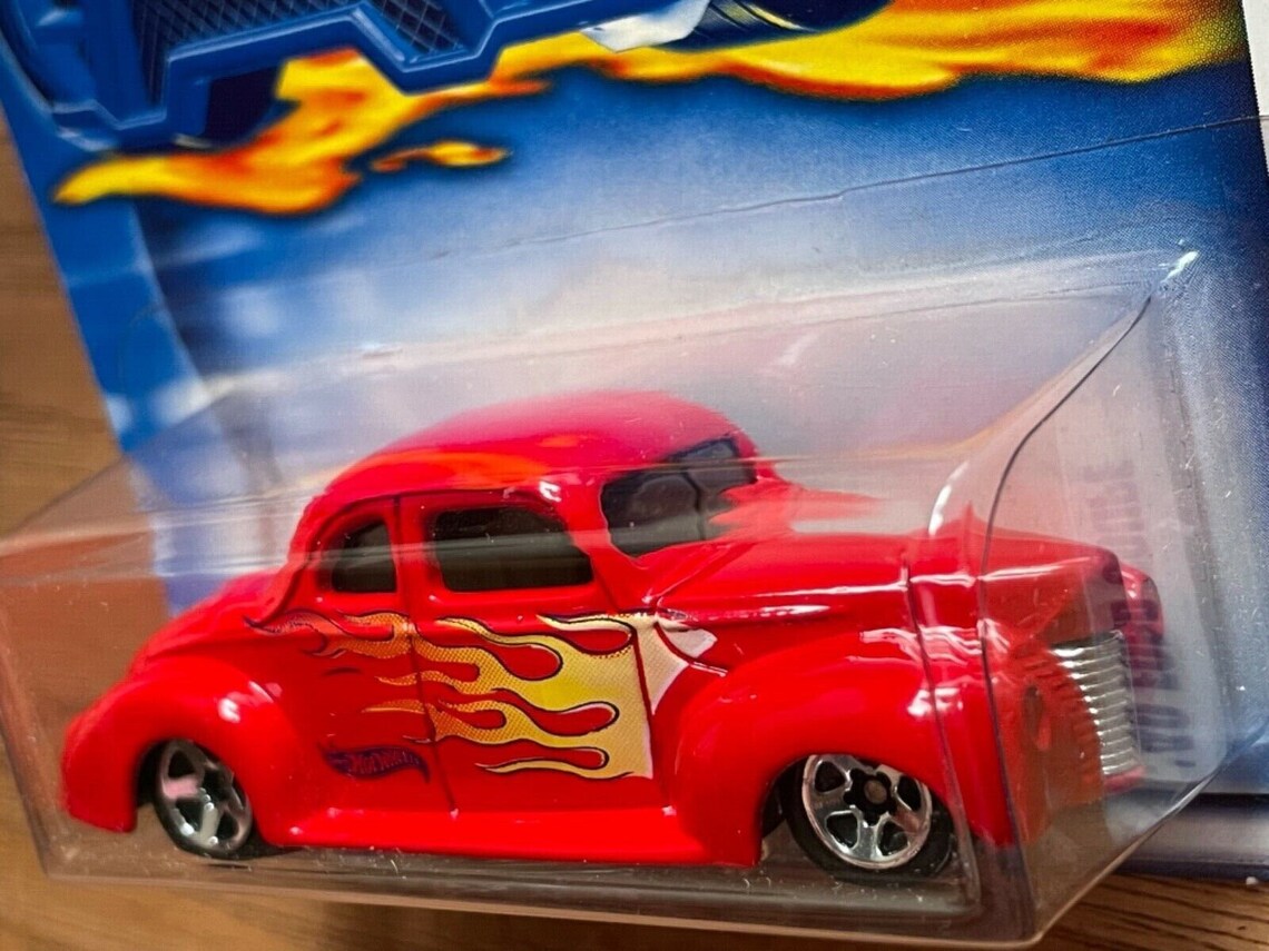 Hot Wheels 40 Ford Coupe Red With Flames 2002 First Editions - Etsy