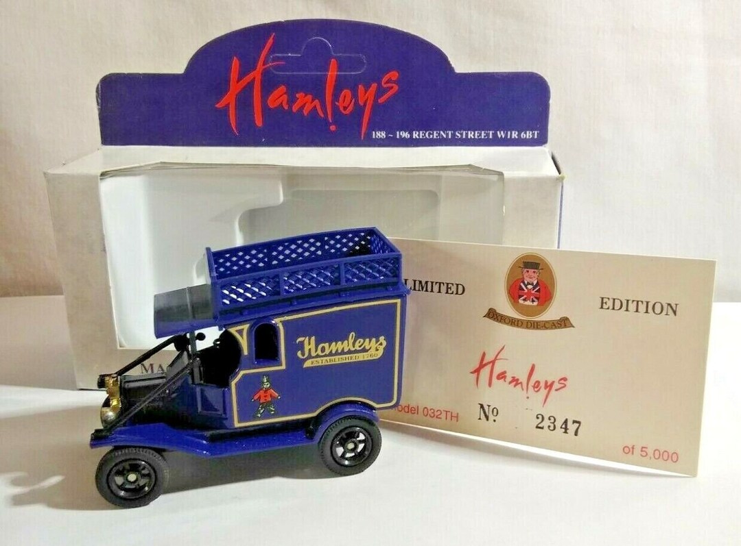 Oxford Diecast Model T Ford Van Blue Hamleys Shop Birthday Gift Rare ...
