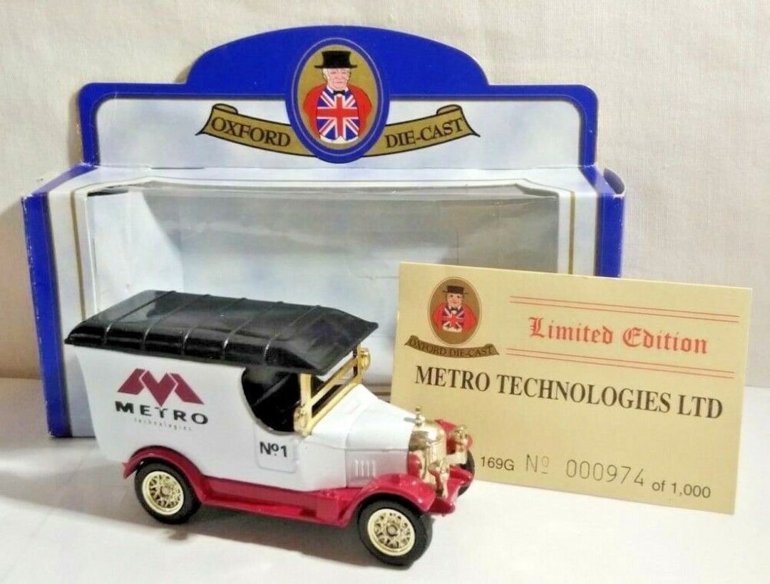 Oxford Diecast Bullnose Morris Van Metro Technologies Ltd White Perfect ...