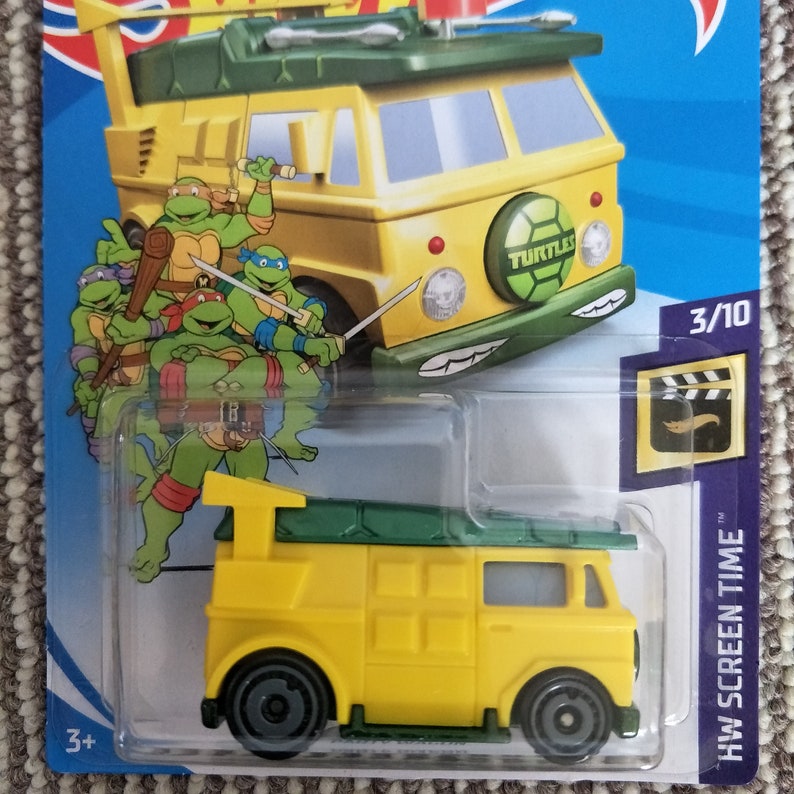 Toys Hot Wheels Party Wagon Yellow HW Screen Time Teenage Mutant Ninja ...