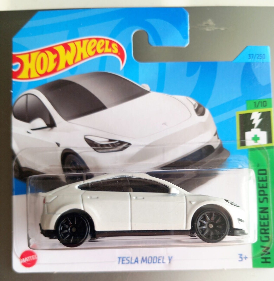 Hot Wheels Tesla Model Y White HW Green Speed Perfect Birthday Gift ...