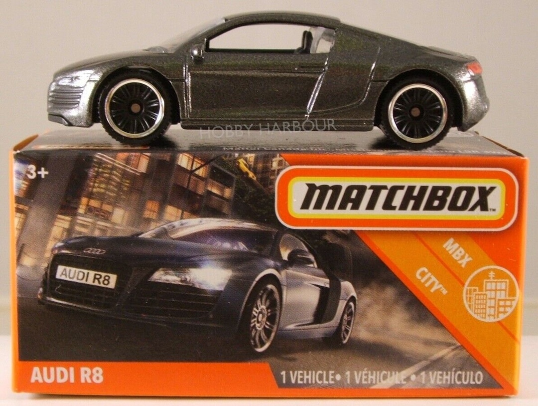 Matchbox Audi R8 Black MBX City Power Grabs Box Perfect Birthday Gift ...
