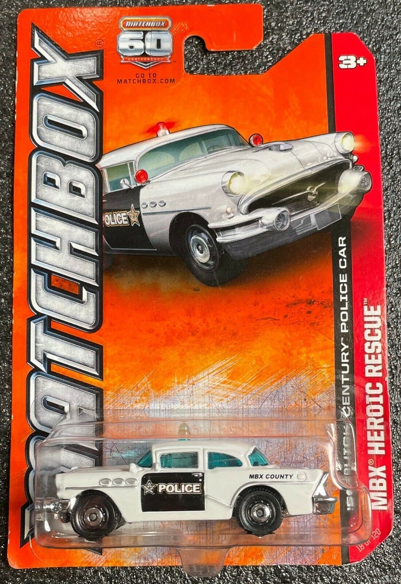 Matchbox 1956 Buick Century Police Car White MBX County | Etsy