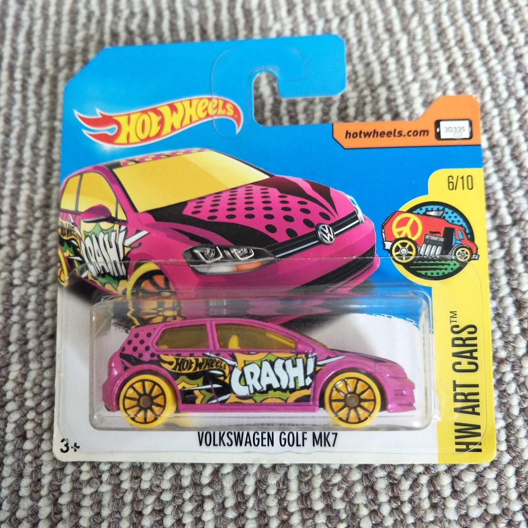 Hot Wheels Volkswagen Golf MK7 HW Art Cars Pink Birthday Gift Miniature ...