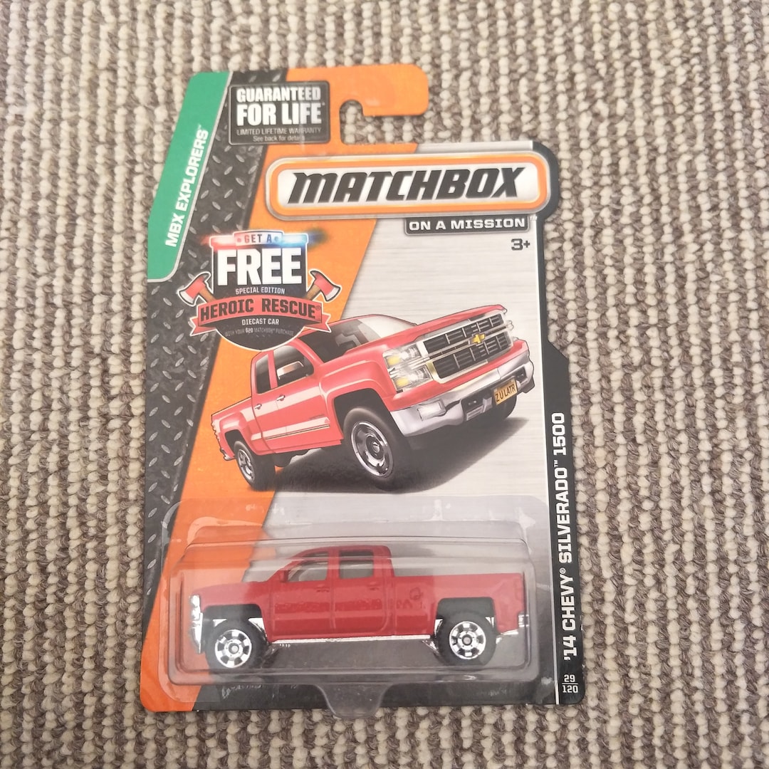 Matchbox Chevy Silverado 1500 Red MBX Explorers Perfect Birthday Gift ...