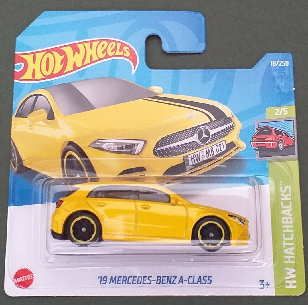 Hot Wheels Mercedes Benz A Class Yellow HW Hatchbacks Perfect Birthday ...