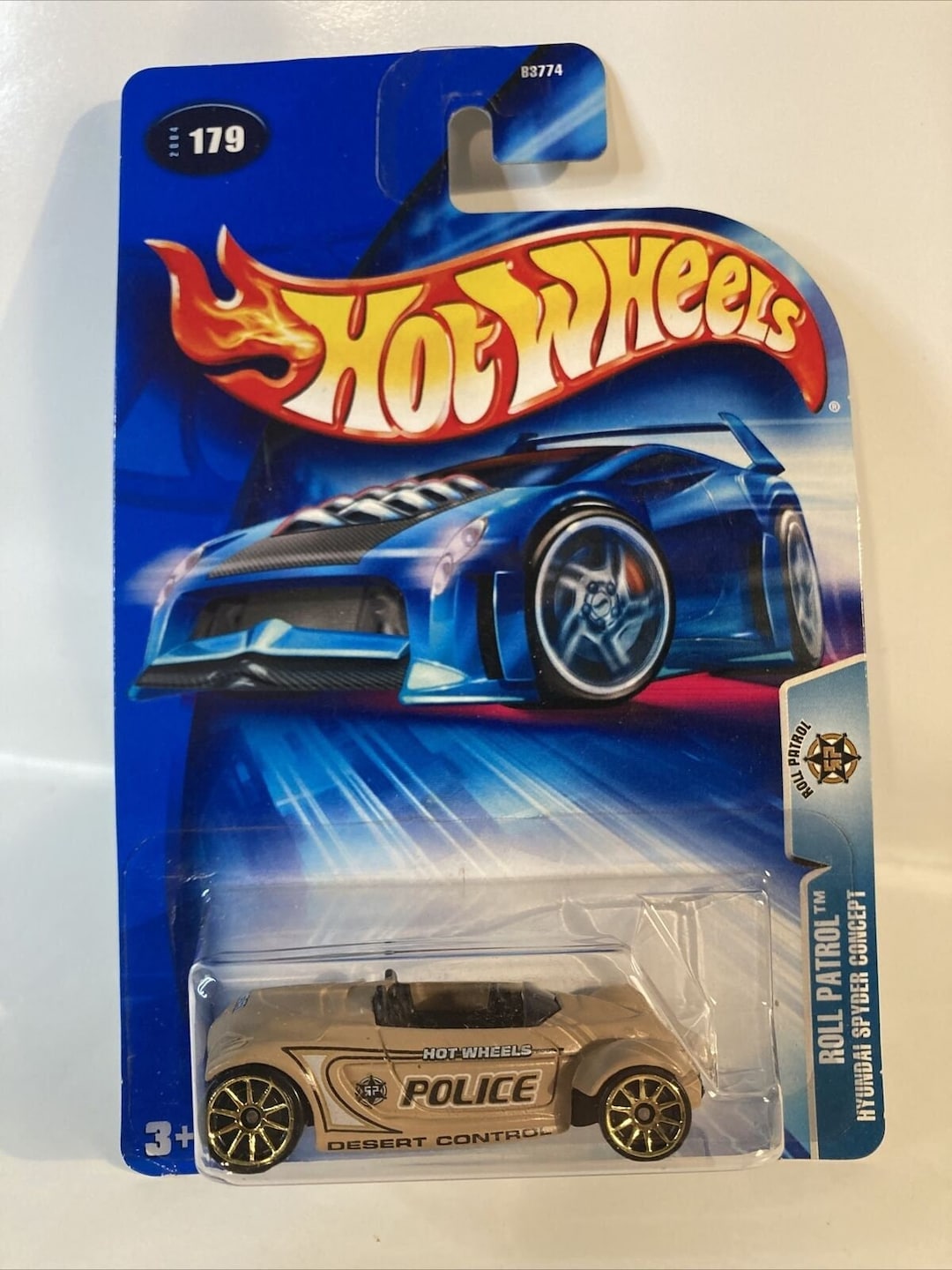 Hot Wheels Hyundai Spyder Concept Brown 2001 Roll Patrol Police Perfect ...